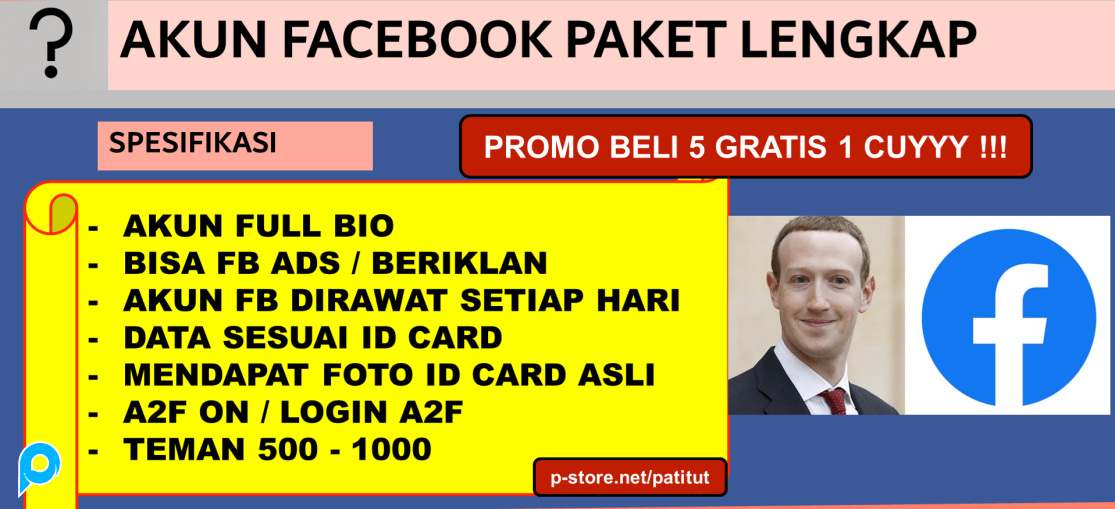 Jual Akun Facebook (FBAds FB Ads)+ dan Identitas + A2F On + Akun ...
