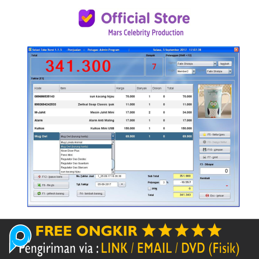 Jual Software Kasir Toko Inventory POS Premium Supermarket Minimarket Point - P-Store.Net