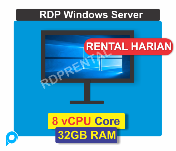 Sell (HARIAN) Rental RDP 8vCPU 32GB Ram - RdpWindows - RDP HARIAN - P ...