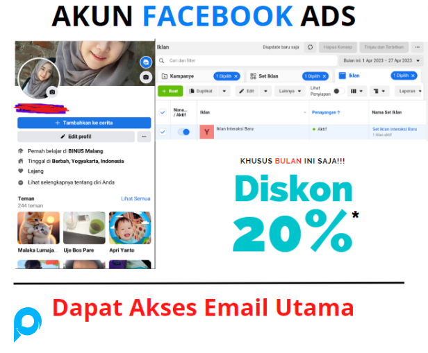 Jual AKUN TUA FB ADS IKLAN AKTIF DAN HALAMAN - P-Store.Net