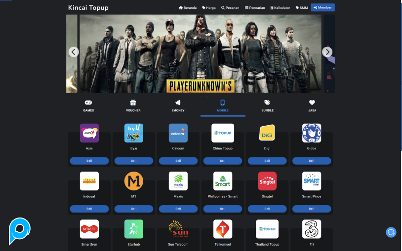 Jual Source Code CMS Web Top Up Games, Voucher & PPOB (Kincai Topup) - P-Store.Net