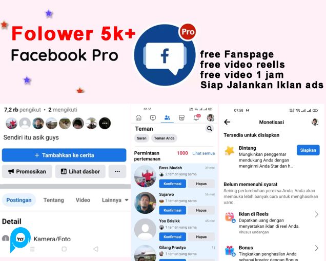 Jual Akun Facebook Pro Bisa Untuk Monetisasi Iklan FB Ads + FP + MP ...