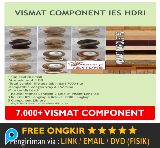 Jual Paket 7.000+ Vismat Component IES HDRI Visopt SKETCHUP Library ...