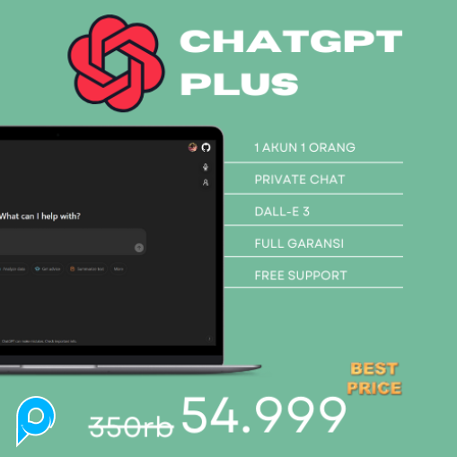 Jual ChatGPT Plus Akun Private Bergaransi All Device iOS Android PC - P-Store.Net