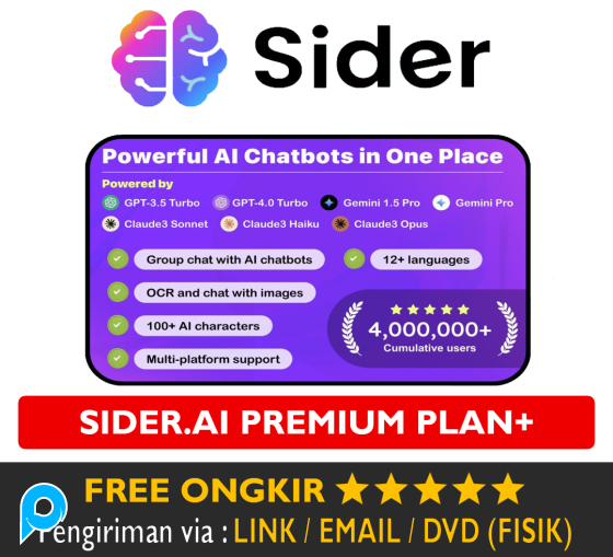 Jual Akun Sider AI ChatGPT Turbo Premium Account SideAI Support Deepseek + - P-Store.Net