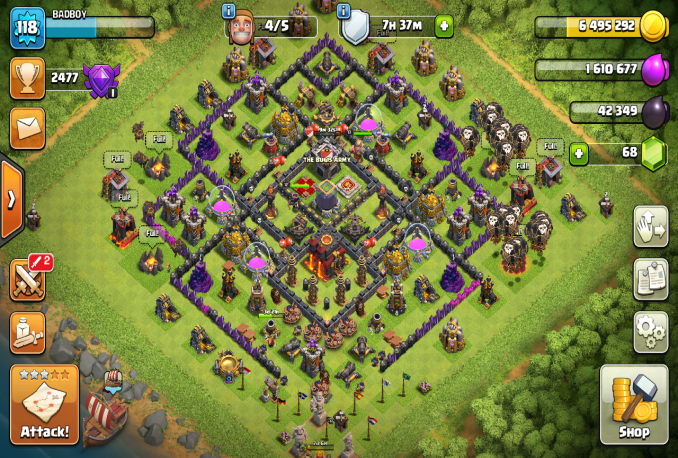 Jual Akun COC (Clash of Clans) TH10 - P-Store.Net