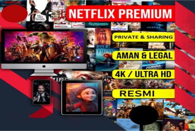 Jual AKUN NETFLIX LIFETIME PREMIUM ULTRA HD 4K FULL GARANSI RESMI ...