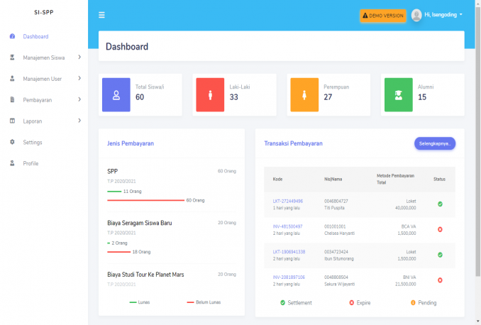 Jual Aplikasi Pembayaran SPP Online - P-Store.Net